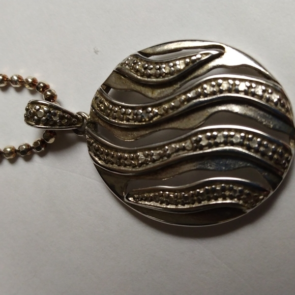 Jewelry | Stamped 925 Italian Chain And Round Pendant | Poshmark
